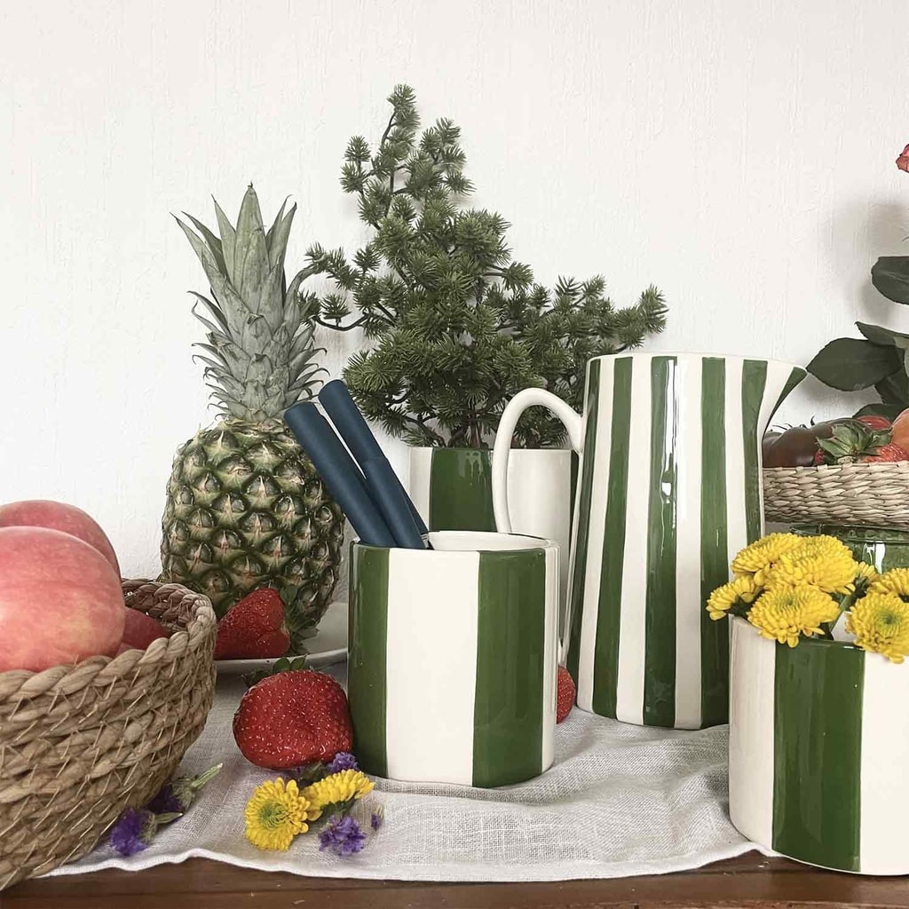 Pots RAYURE vert - A&C maison